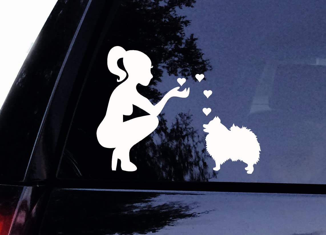 Amazon.com - Pom Lady Loves her Pom Decal Pomeranian Vinyl Car Decal ...