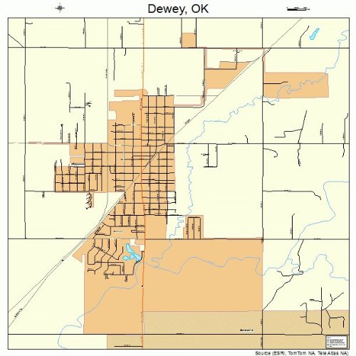 Amazon.com: Large Street & Road Map of Dewey, Oklahoma OK - Printed ...