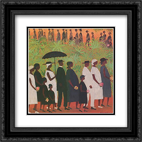 Amazon.com: Funeral Procession 2X Matted 22x23 Black Ornate Framed Art ...