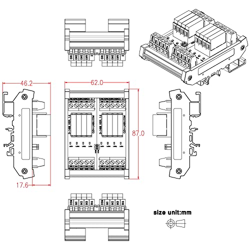 Snapklik.com : DIN Rail Mount AC/DC 5V 12V 24V SPST-NO 5Amp Power Relay ...
