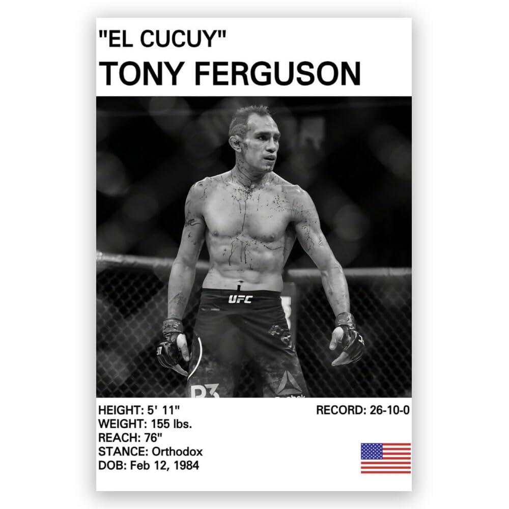 Amazon.com: Lumosurge Tony Ferguson Boxer Boxing Poster87Canvas art ...