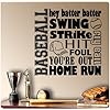 Amazon.com: Baseball Sayings Wall Decal Sticker Swing Strike Home Run ...