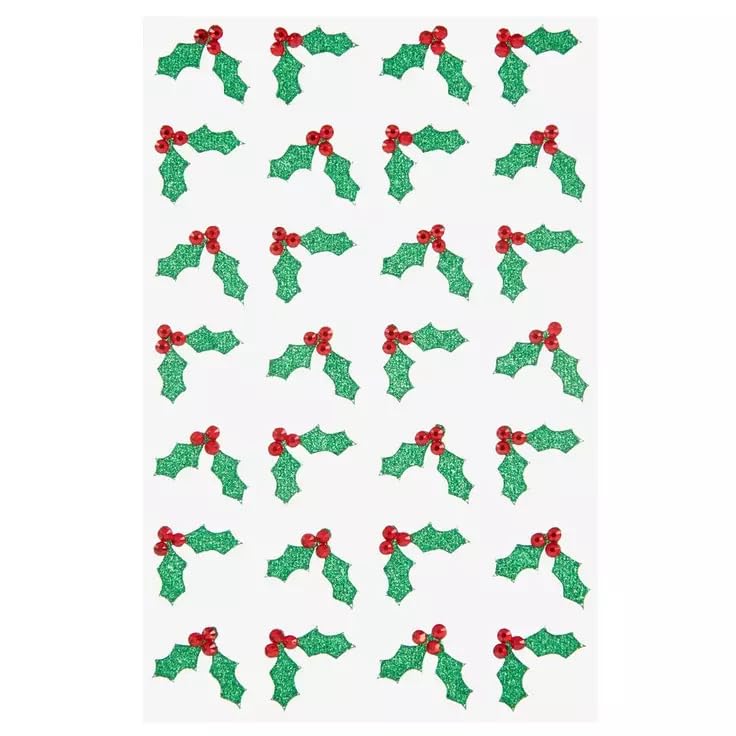 Amazon.com: Holly Gemstone Christmas Stickers for Journaling ...