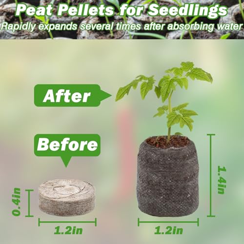 ZeeDix 30mm 50Pcs Compressed Peat Pellet Fiber Soil Plant Seed Starters ...
