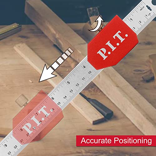 P.I.T. Angle Protractor Square 8 Inch, Adjustable Construction ...
