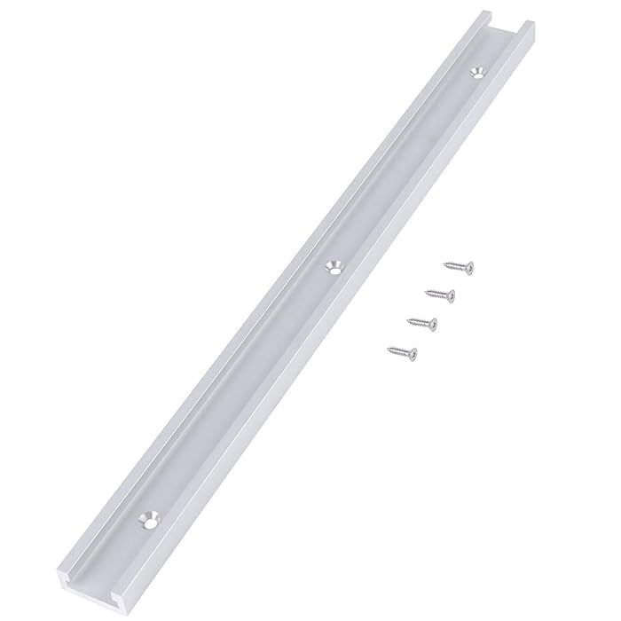 Buy 400mm Aluminum Alloy T-Track T-Slot Miter Track Jig T Screw Fixture ...