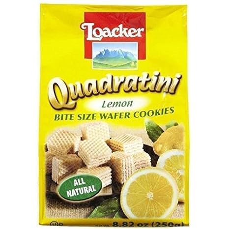 Amazon.com: Loacker Quadratini Lemon Creme Wafer Cookie 8.82 oz. 1 ...