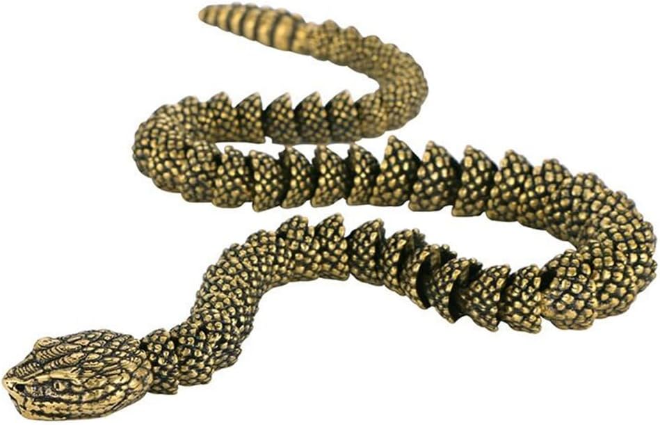 Amazon.com: DPWOUM Bronze Heavy Snake Figurine,Decor High Simulation ...