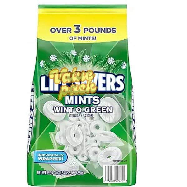 Amazon.com: Life-Ssavers Wint O Green Mints, Hard Mint Canedy Melts ...