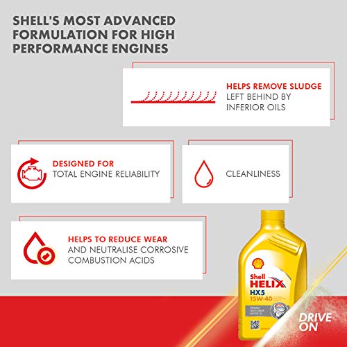 Shell Helix HX5 15W-40 API SN Premium Mineral Engine Oil for Diesel ...