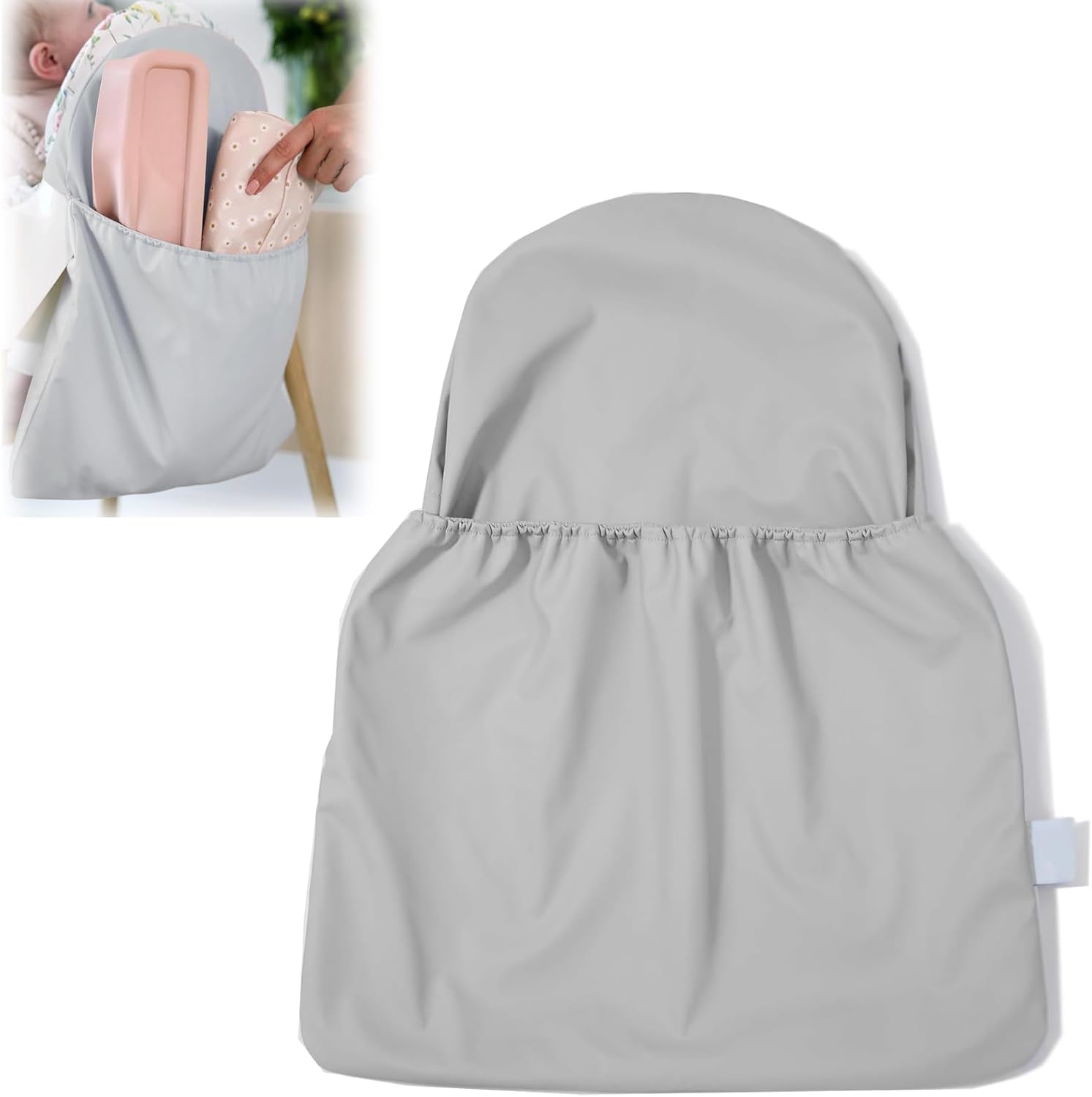Highchair Handy Pocket Pouch,PU Dining Chair Back Storage Bag,High ...