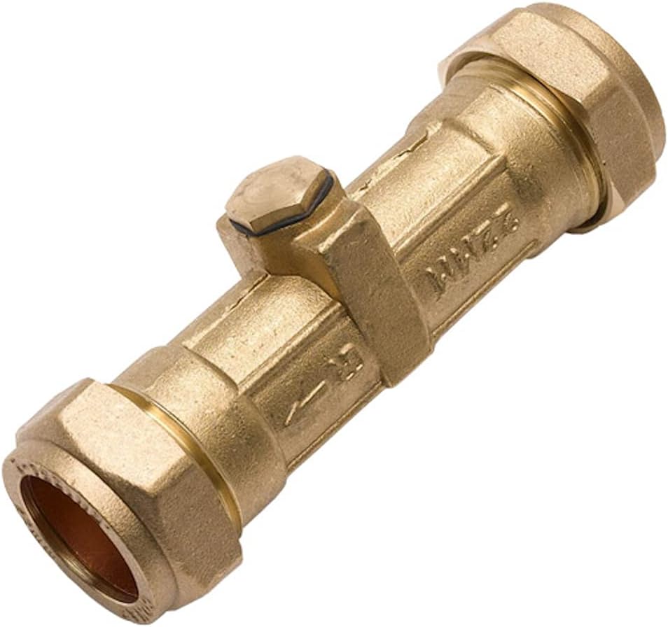 15mm DZR Double Check Valve with Isolating Valve : Amazon.co.uk: DIY ...