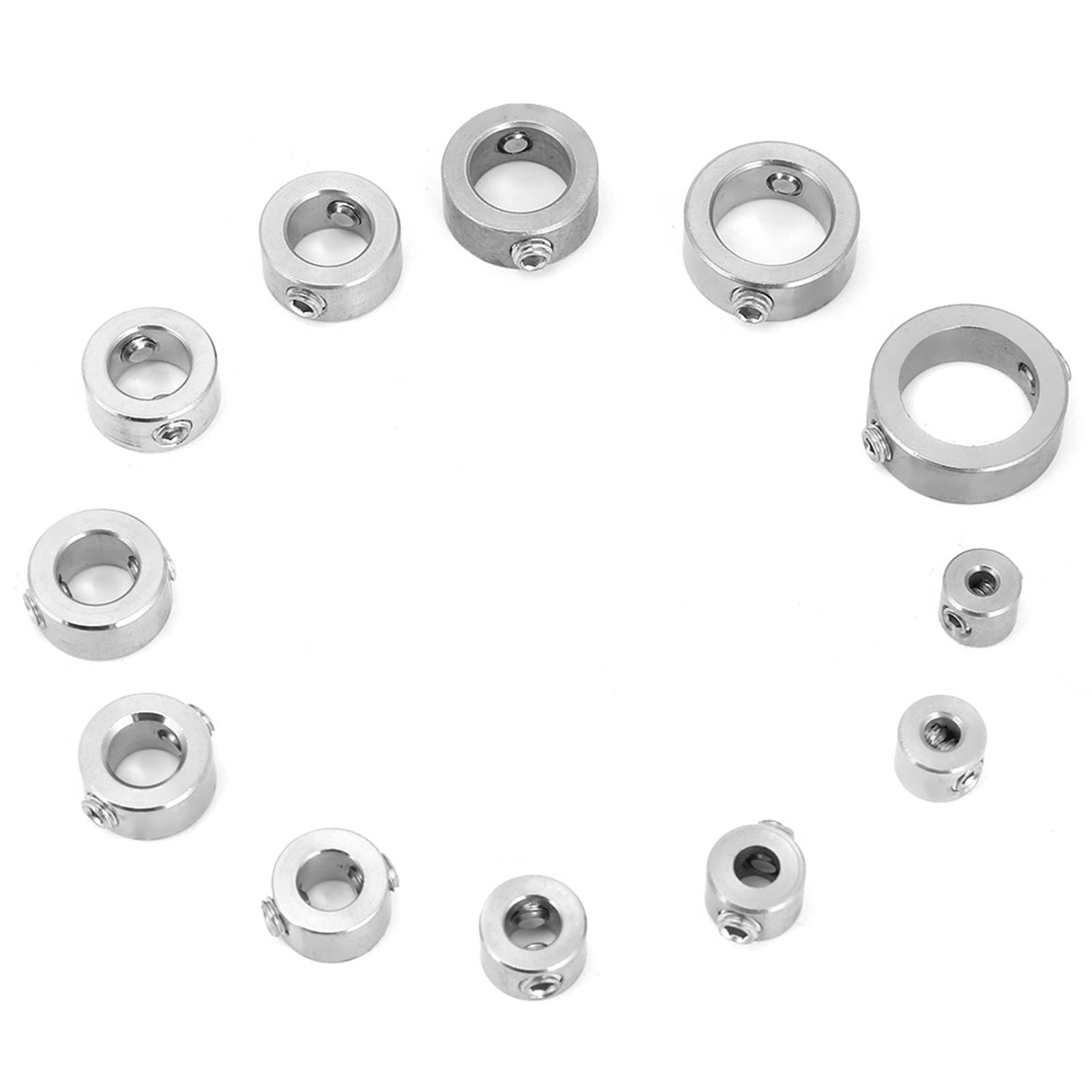 Drill Bit Depth Stop 12-Piece Collar Set - 3-16mm Stainless Steel Limit ...