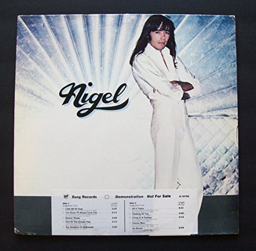 NIGEL by Nigel Olsson - Promotional Copy - 12" Vinyl 33 rpm lp Bang JZ ...