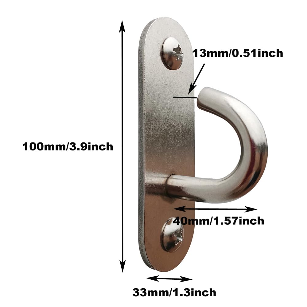 Snapklik.com : MANNIFEN Stainless Steel M10 Ceiling Hook Pad Eye Plate ...