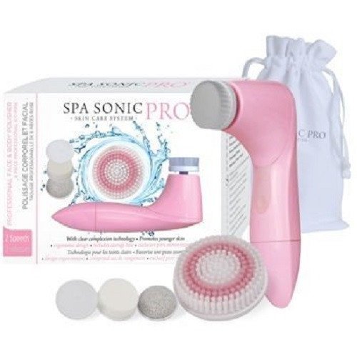 Amazon.com : Spa Sonic Pro 8-piece Facial Cleansing System (pink ...
