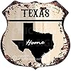 Amazon.com: Chic Sign Home Texas Map Vintage Retro Rustic 11.5"x 11.5 ...