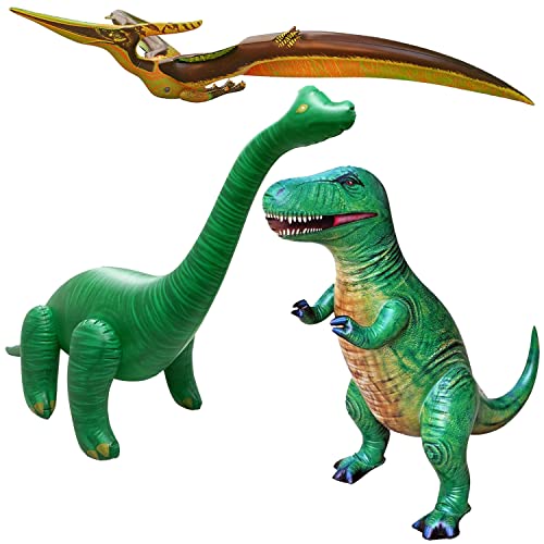 Snapklik.com : Jet Creations Inflatable Dinosaurs 3 Pack Inflatable T ...