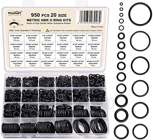 Plusmart 950 Pcs Rubber O Rings Kit : Amazon.in: Home & Kitchen