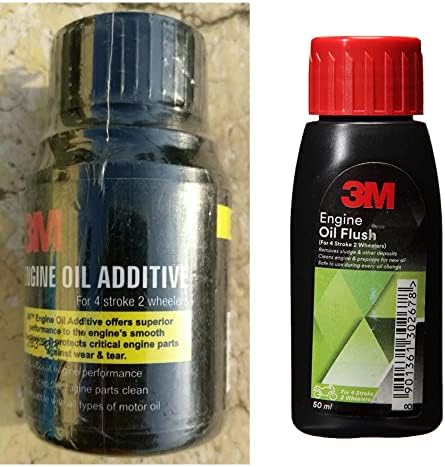 3M 4s2w Engine Oil Additive (50 ml) & 3M 2wh Engine Oil Flush (50 ml ...