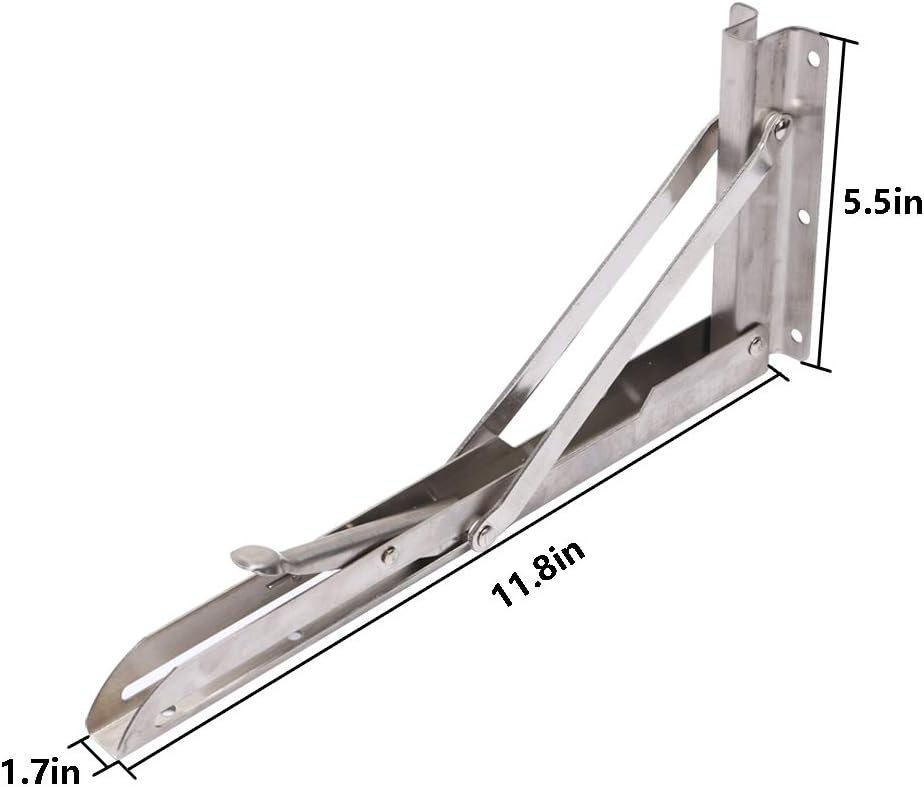 Stainless Steel Folding Triangular Bracket Heavy Duty Collapsible Wall ...