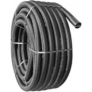 63MM X 50M BLACK ELECTRICAL FLEXIBLE CABLE DUCTING INCLUDING COUPLING ...