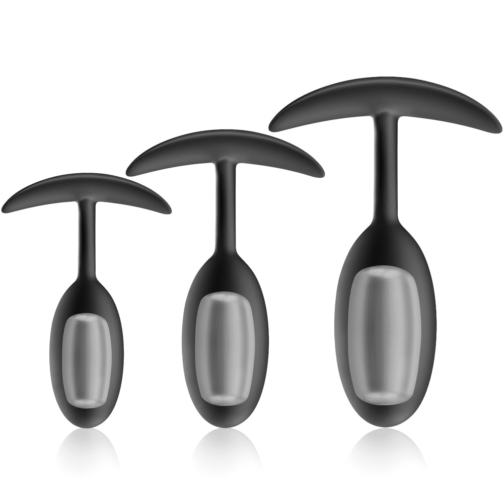 Amazon.com: FST 3PCS Silicone Anal Butt Plug Trainer Kit with Metal ...