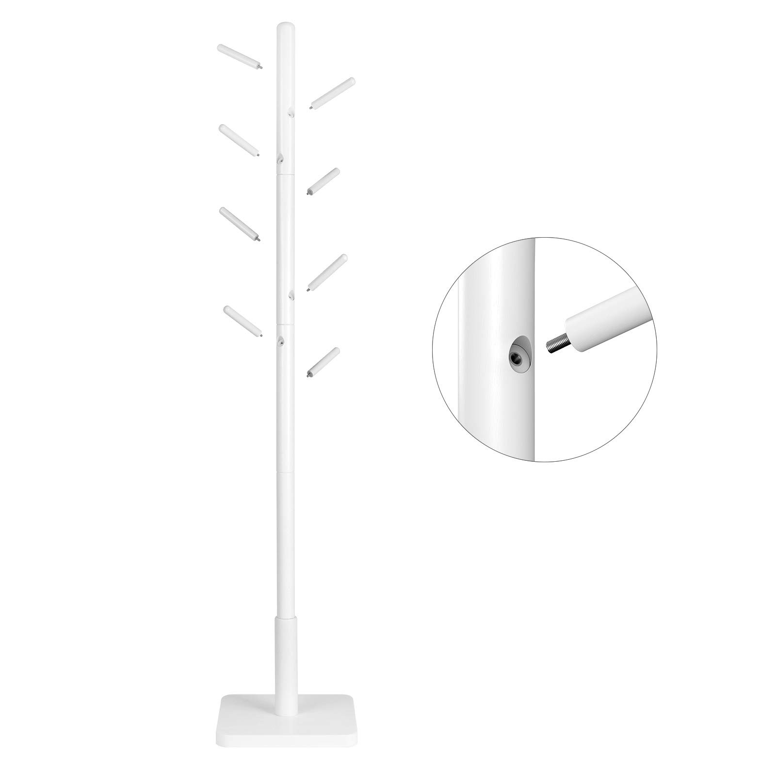 VASAGLE Coat Rack Solid Wood Coat Stand Free Standing Hall Coat Tree vasagle-coat-rack-solid-wood-coat-stand-free-standing-hall-coat-tree