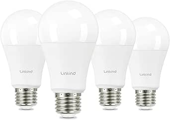 Linkind A19 LED Light Bulb, 100W Equivalent Light Bulbs, 14W 2700K Soft ...