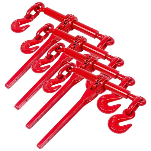 Snapklik.com : Grandroad Auto 4 Pack Ratchet Load Binder, For 3/8 1/2 Grade 70 Transport Chain ...