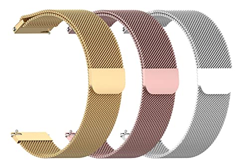AONES Pack of 3 Magnetic Loop Watch Strap Compatible for Noise Colorfit ...