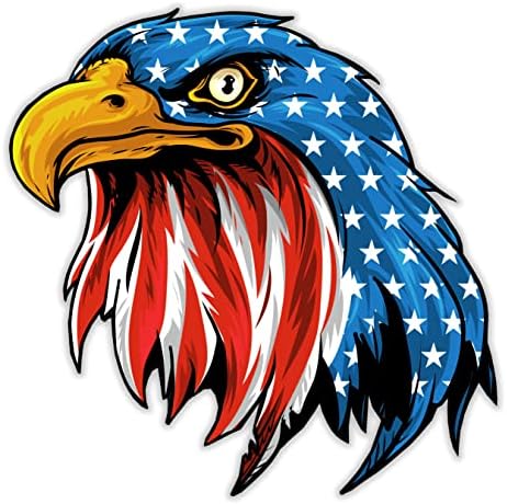 Amazon.com - American Eagle USA Flag Car Vinyl Decal Window Large ...