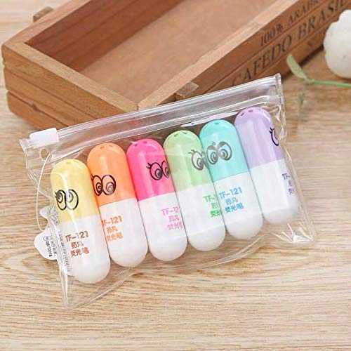 R H LIFESTYLE 6 Pcs/Set Stationery Cute Shape Mini Fluorescent ...