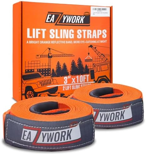 Amazon.com: 2 Pcs 2" x10FT Heavy Duty Nylon Lifting Sling Strap ...