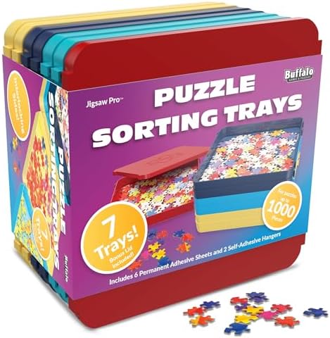 Amazon.com: Buffalo Games - Puzzle Sorting Trays - 7 Count (Pack of 1)