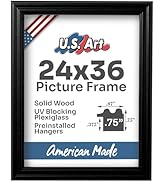 Amazon.com - US Art Black 13x24 Picture Frame .75" Inch Wide - Black ...