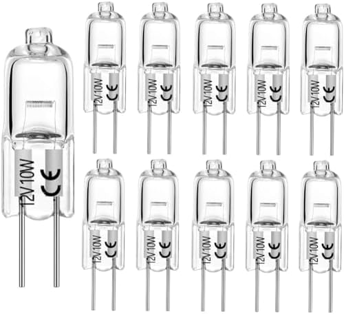 Suithink 12 Pack Halogen G4 Dimmable 12V Bi-pin Base Light Bulb, 10W ...