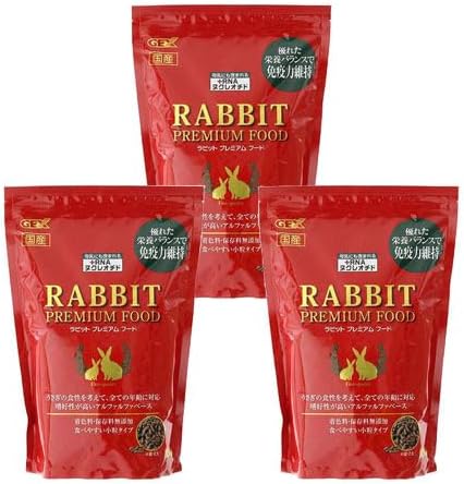 Amazon | GEX ラビットプレミアムフード 850g×3袋 ウサギ フード 国産 | charm(チャーム) | フード 通販