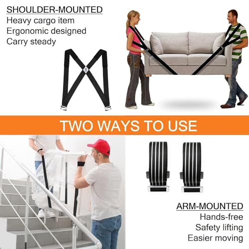 Snapklik.com : Anti-Slip Moving Straps, 2-Person Shoulder Lifting And ...