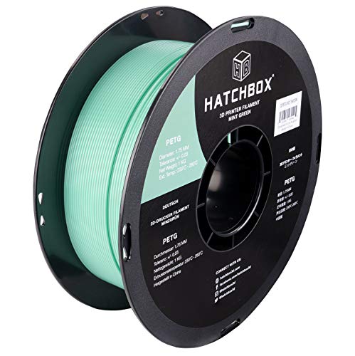 HATCHBOX 1.75mm Mint Green PETG 3D Printer Filament, 1 KG Spool ...