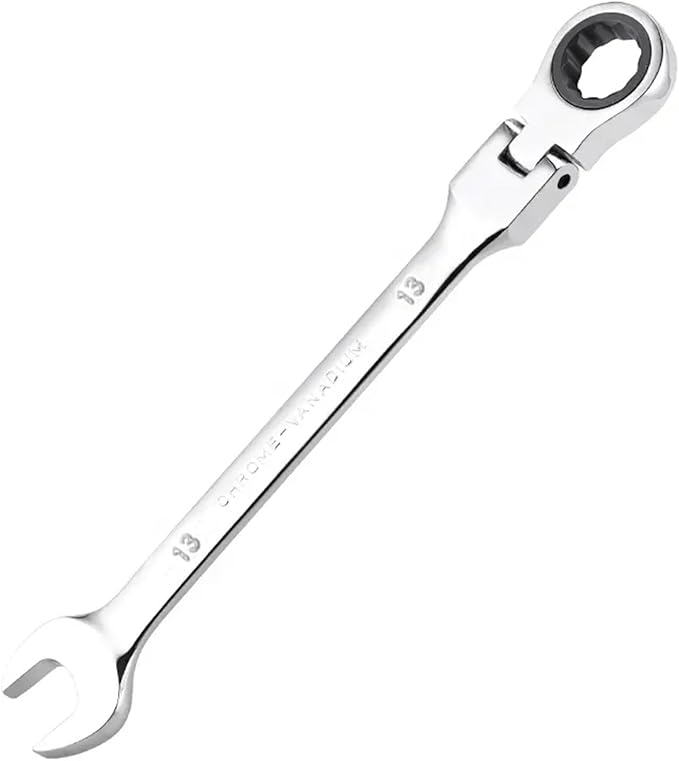 Amazon | DFsucces フレックスラチェットレンチ 片口スパナ 72ギヤコンビネーションレンチ 両用ヘッド 首振りラチェットレンチ スパナ 角度調整可能 (13MM） | 片口 ...