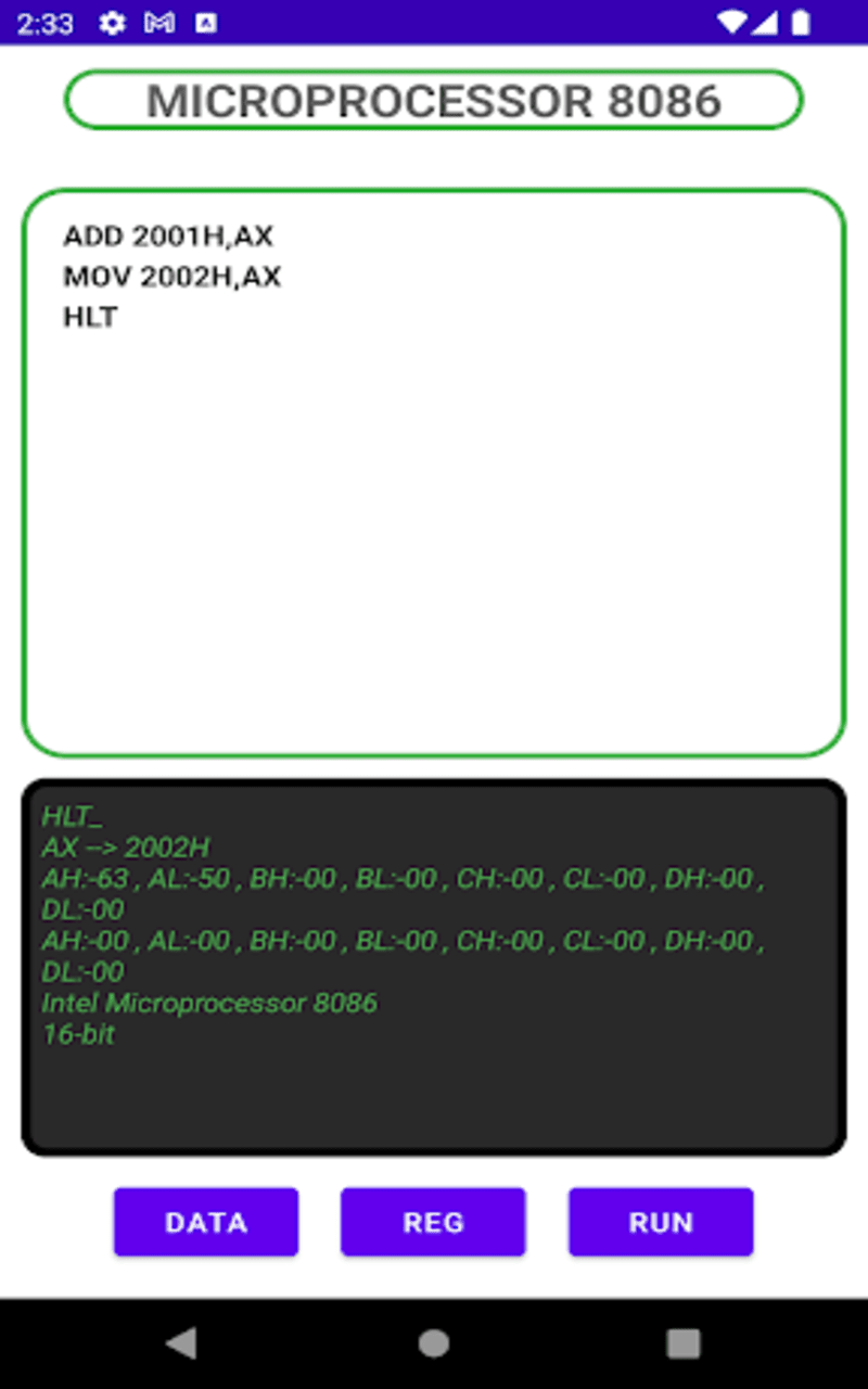Microprocessor 8086 Simulator - App on Amazon Appstore