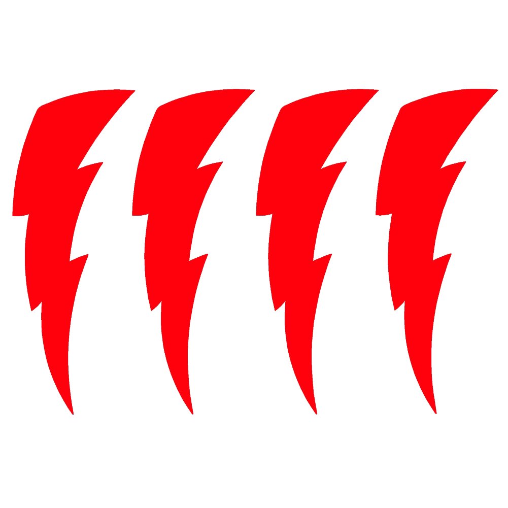 Amazon.com: STICKERDAD Lightning Bolts 4 Pack V2 Vinyl Decal for ...