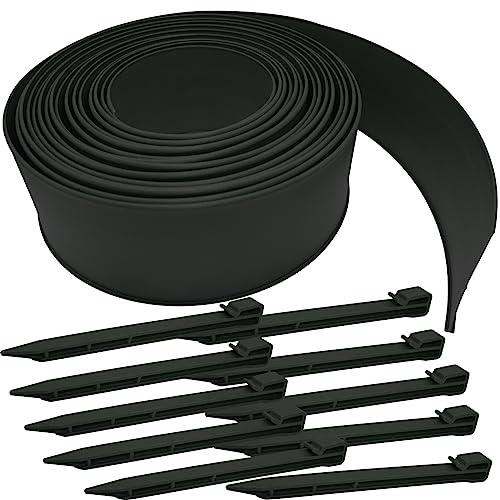 Garden Lawn Edging Plastic Flexible Lawn Edging Border for Grass Lawns ...