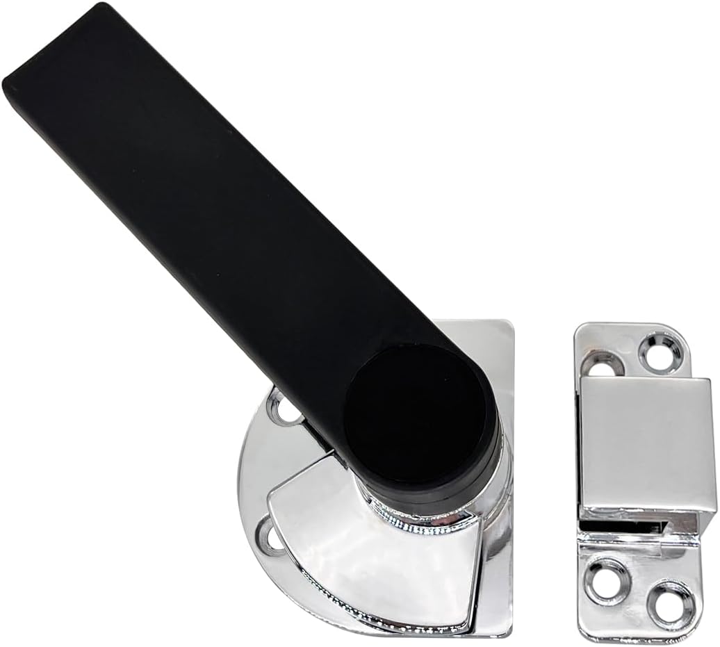 uxcell Industrial Lab Oven Door Latch Releasing Pull Handle Silver Tone ...