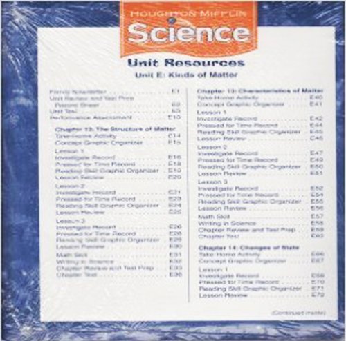 Science Level 5 Unit Resource Reader Physical: Houghton Mifflin Science California: Science ...
