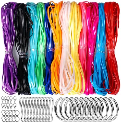 Amazon.com: Fandamei Lanyard String Kit, 12 Colors Plastic String ...