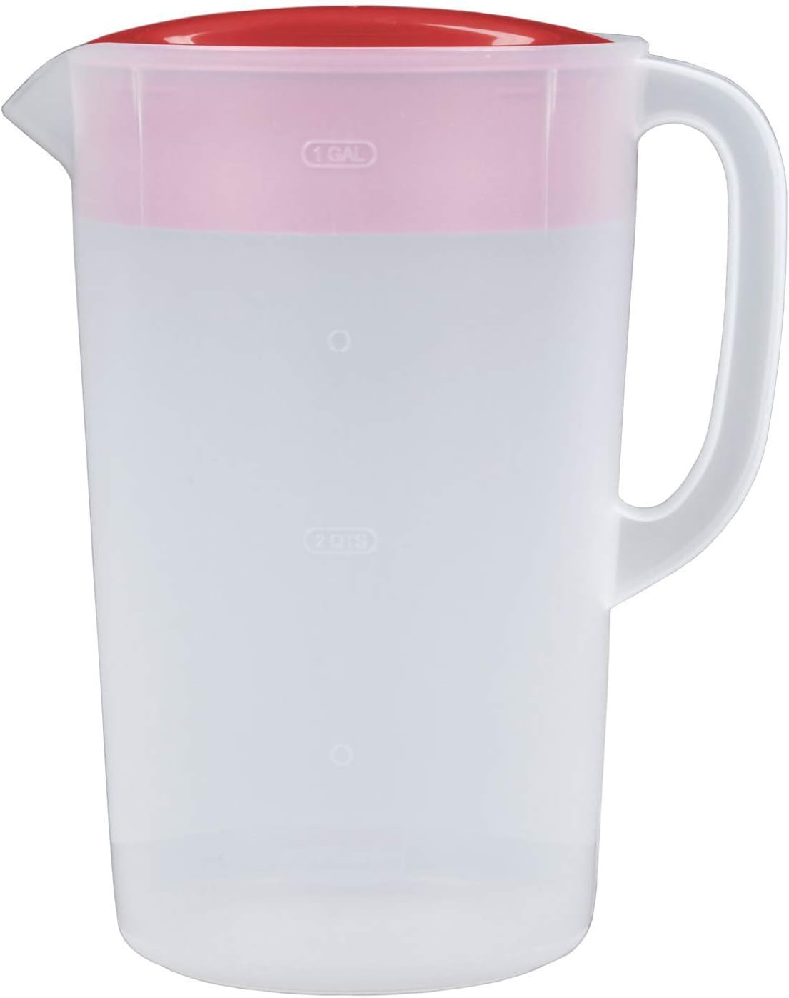 Amazon.com: Rubbermaid Pitcher Classic 1 Gallon Clear Base, Red Lid ...