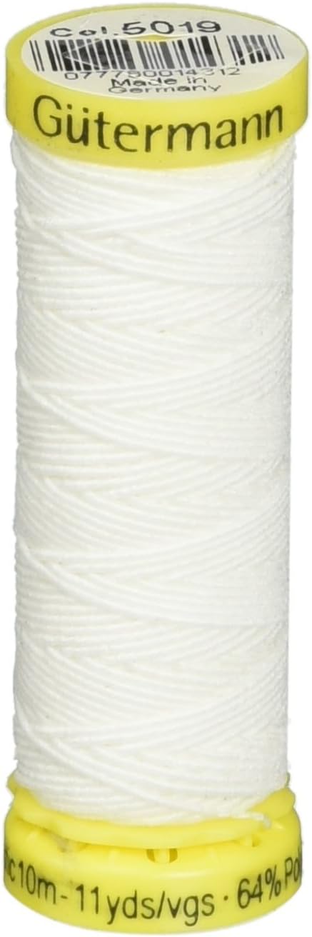 Amazon.com: Gutermann Shirring Elastic Stretch Thread 10m White - each
