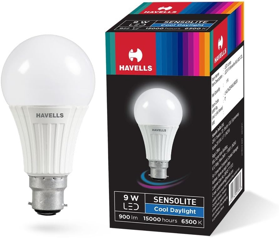 Buy HAVELLS Sensolite 9W Motion Sensor Led Bulb |Auto on-Auto off|5 Mtr ...